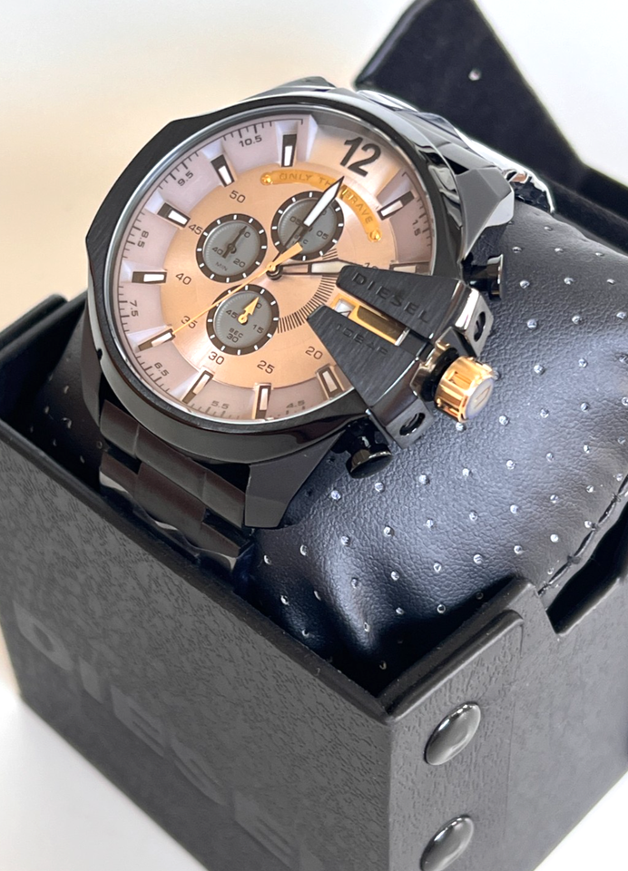 Diesel DZ4479 Mega Chief Analog Chronograph S/Steel Mens Watch BNWT ...