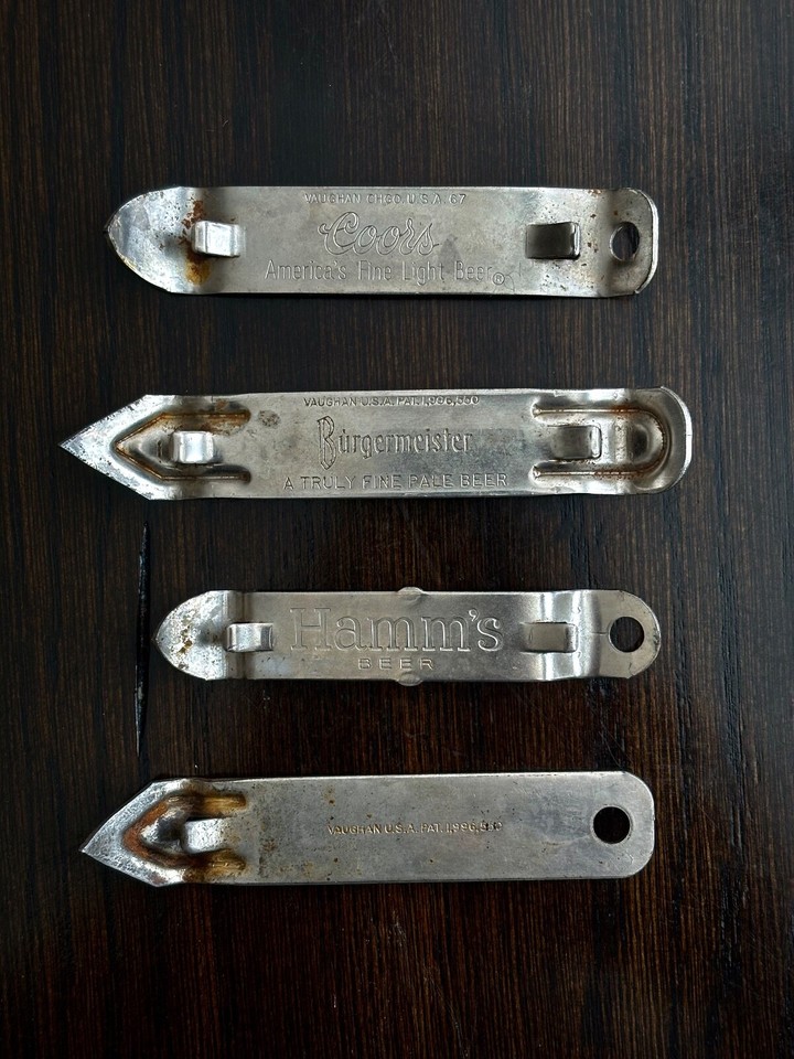 Vintage Beer Can Openers [4] Coors Regal Hamm's Burgermeister Metal | eBay