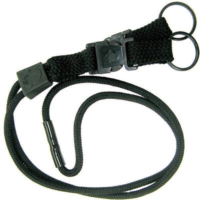 Black EK Lanyard Plus II with Two Detachable Key Rings (Split Rings ...