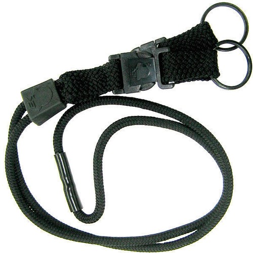 Black EK Lanyard Plus II with Two Detachable Key Rings (Split Rings ...