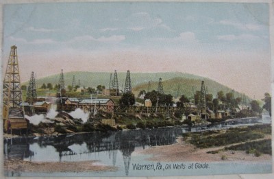 Antique Undivided Postcard Warren, PA Oil Wells at Glade | eBay