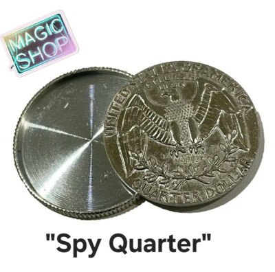 Magic Trick Spy Quarter Hollow Coin Magicians Prop T1 | eBay
