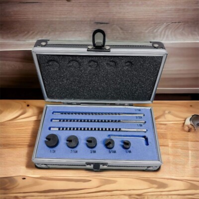 9 Pc HSS Keyway Broach Set Standard Cutting Bushings Shim Harden With ...