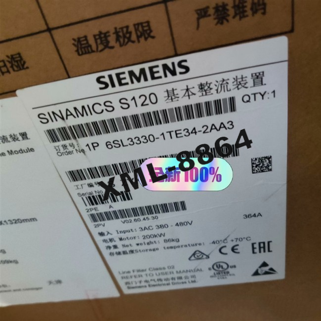 6SL3330-1TE34-2AA3 SINAMICS S120 Basic Line Module 420A, 200kW 6SL3330 ...