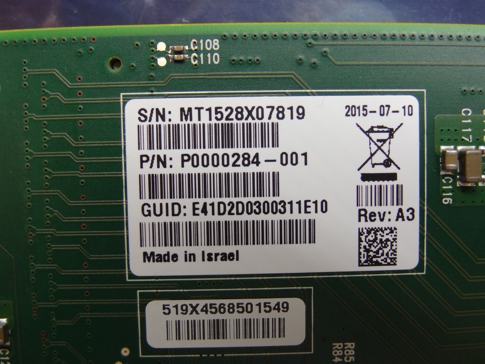 Mellanox PCA CB4 Mezz Card Single Chip Dual Port FDR (P0000284-001) # ...