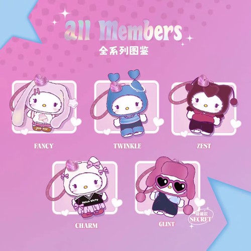 MINISO HELLO KITTY POP STAR PLUSH PENDANT TOY CONFIRMED BLIND BOX ...