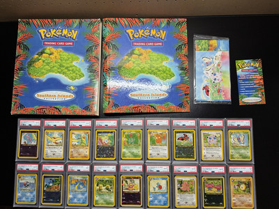 Sequential PSA Graded Pokemon Southern Islands Complete Set with Binder ...