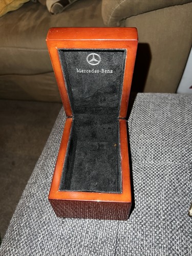 MERCEDES BENZ Wooden Empty Watch/ Keychain Box Black Hard Case No ...