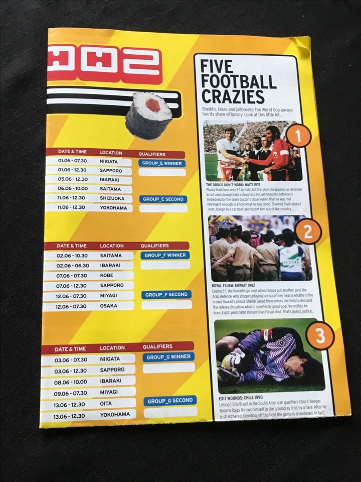 MAXIM MAGAZINE WORLD CUP 2002 KOREA/JAPAN WALL CHART | eBay UK