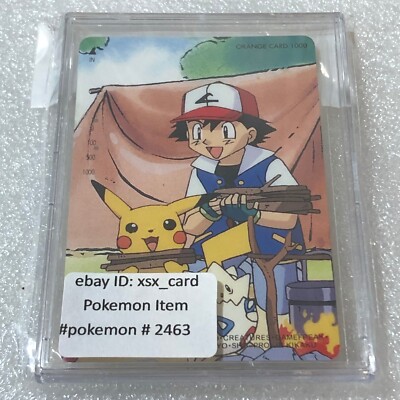Pokemon Vintage Japanese JR Promo Phone Card Pikachu & Ash & Togepi ...