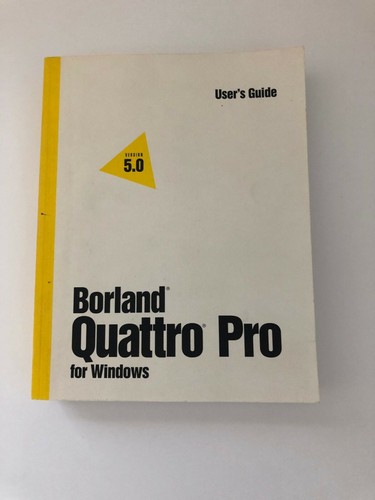 Borland Quatro Pro Spreadsheet Version 5.0 Vintage Software manual For ...