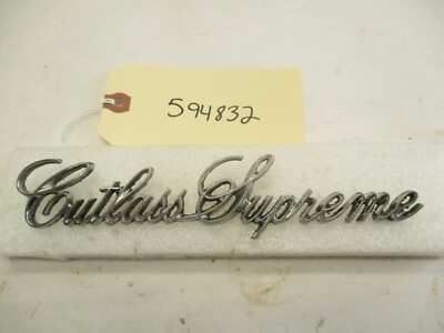 Vintage 1970s Oldsmobile Supreme Cutlass Script Emblem Badge | eBay