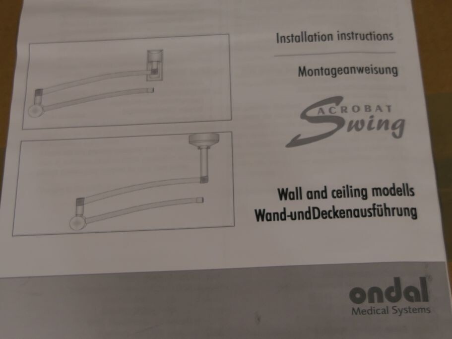 Ondal Acrobat Swing D I Arm für Dental Wand | Grelly Deutschland