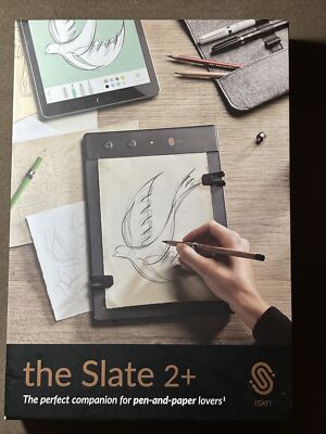 ISKN The Slate 2+ Pencil & Paper Graphic Bluetooth Digital Tablet ...