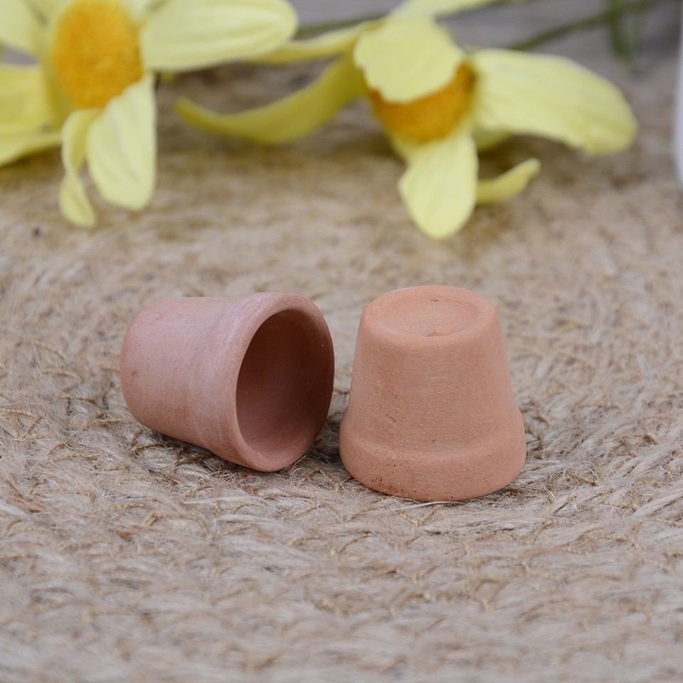12Pcs Dollhouse 1:12 miniature flower pot handmade red clay pot garden ...