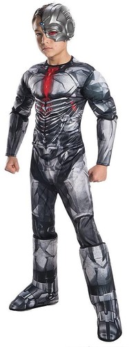 Cyborg Justice League Superhero Fancy Dress Up Halloween Deluxe Child ...