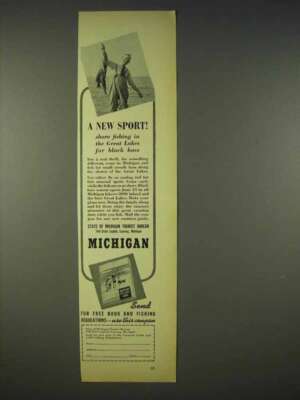 1938 Michigan Tourism Ad - A New Sport | eBay