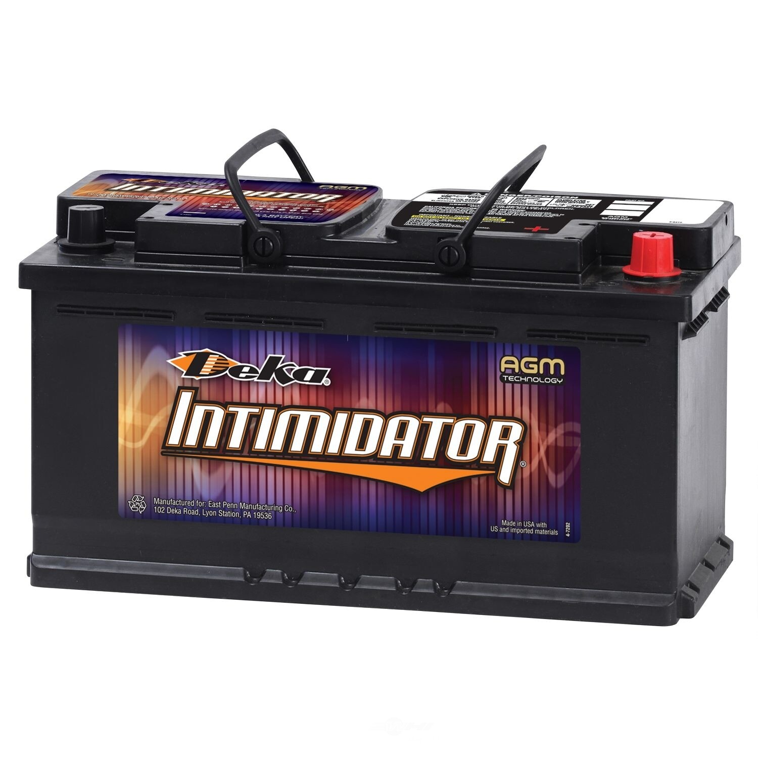 Vehicle Battery-Intimidator AGM Valve Regulated Battery Deka East Penn ...