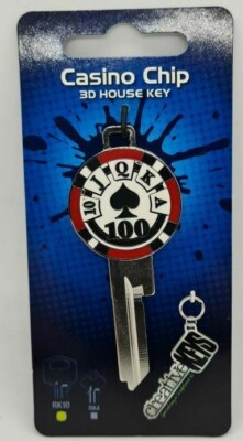 Casino Chip 3D Sculptured House Key Blank - TE2 Keyway - Keys - Locks ...