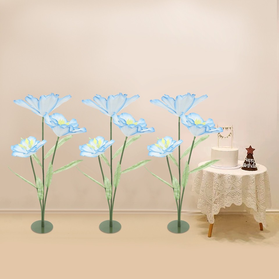 Three-head Artificial Tulips Fake Wedding Flowers for Home Party ...