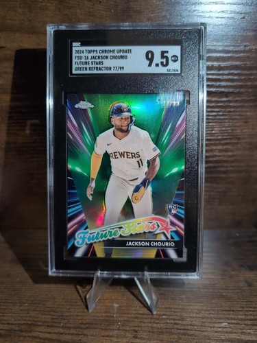 2024 Topps Chrome Future Stars Green Refractor Jackson Chourio Rookie ...