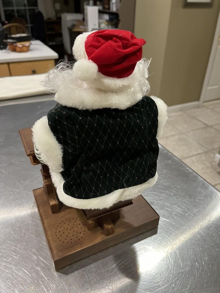 Grandeur Noel Animated Musical Santa at his Desk Plays Christmas Tune ...
