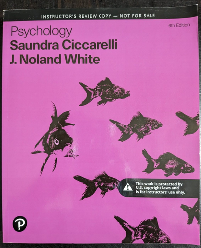 Psychology Textbook Saundra Ciccarelli J. Noland White 6th Edition ...