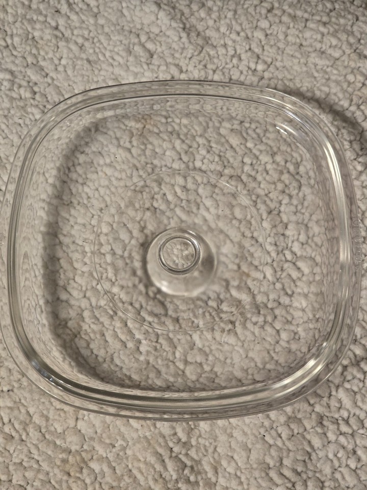 Pyrex Corning Glass Lid A-9-C Clear Square Casserole Replacement 8.5 ...