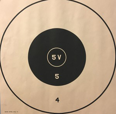 5-V Army-A "Able" Target Center, 200/300 Yard, 24.5" x 24.5", on ...