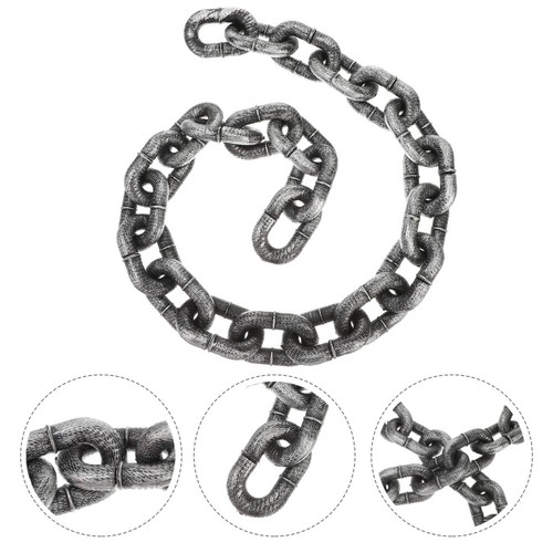 Simulated Iron Chain Halloween Chains Prop Man Decoration Fake for | eBay