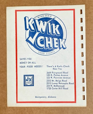 1964 Winn-Dixie Kwik Chek Grocery Print Ad Montgomery AL Alabama | eBay