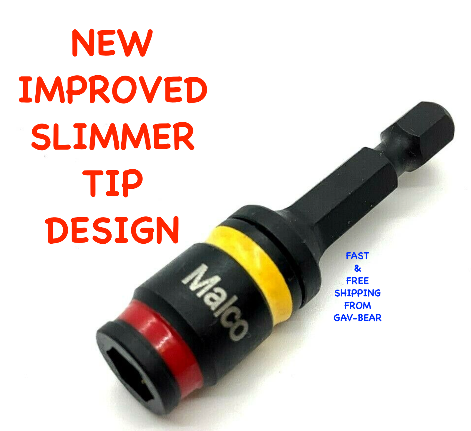MSHC Malco Reversible 2" Magnetic Hex Driver Flip-Bit new Tool Dad Gift ...