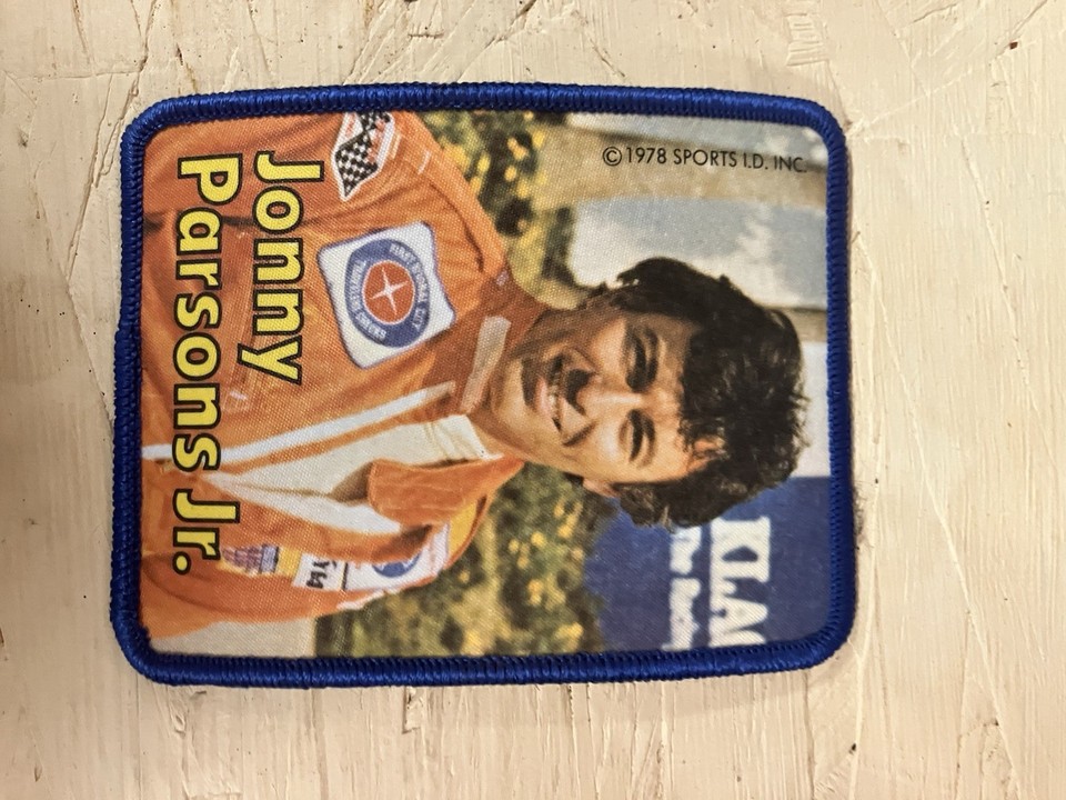 Johnny Parsons Jr Sew On Patch With Blue Border | eBay