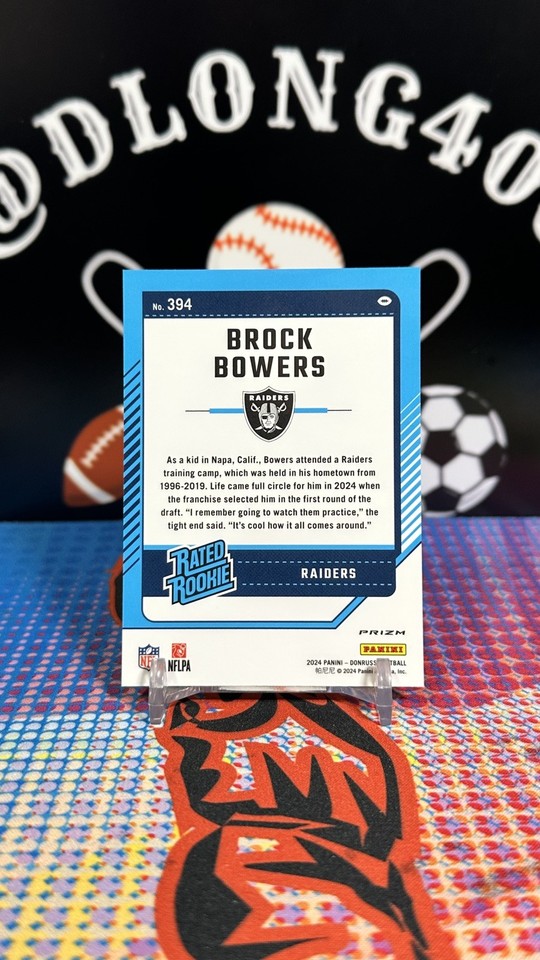 2024 Panini Donruss Brock Bowers Optic Preview Football Emoji Rated ...
