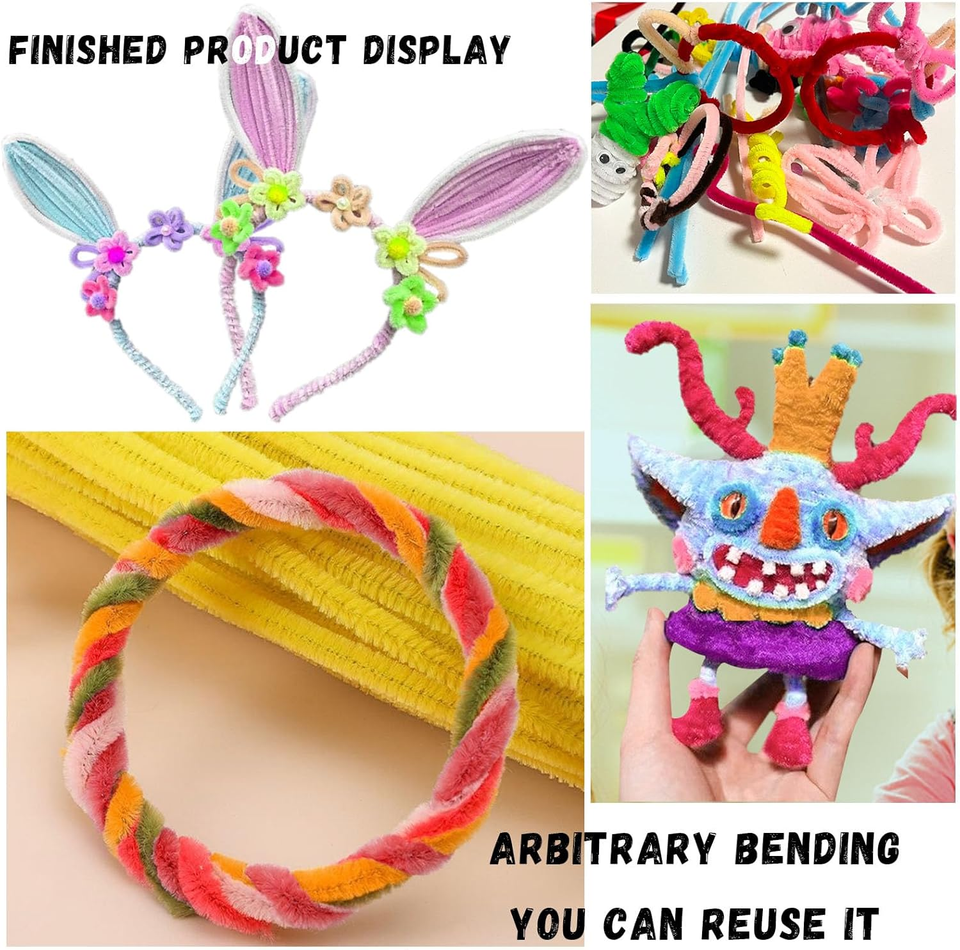Pipe Cleaners Craft Bulk,Kids Toys & Games Gifts,200Pcs Arts Crafts ...