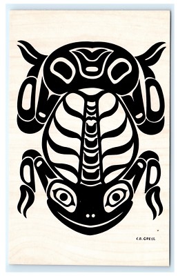 Frog Pacific Northwest Indian Motif Haida Tribe C.B. Greul Postcard B13 ...