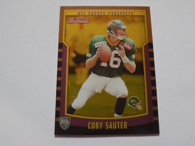 2001 Topps Bowman NFL Europe Prospects Cory Sauter Card #143 Serial #55 ...