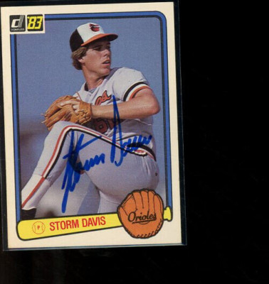 1983 Donruss # 619 Storm Davis Autograph Signed Baltimore Orioles | eBay