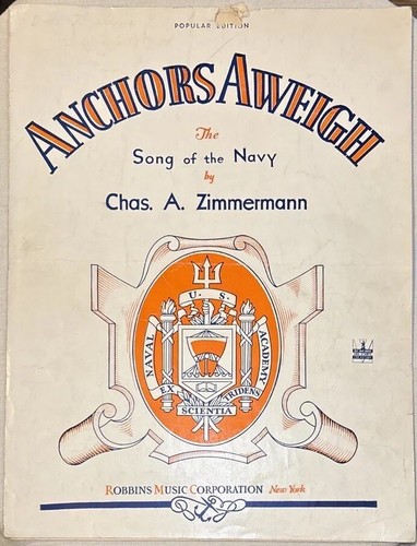 Anchors Aweigh 1907 - 1935 original vintage sheet music artwork | eBay