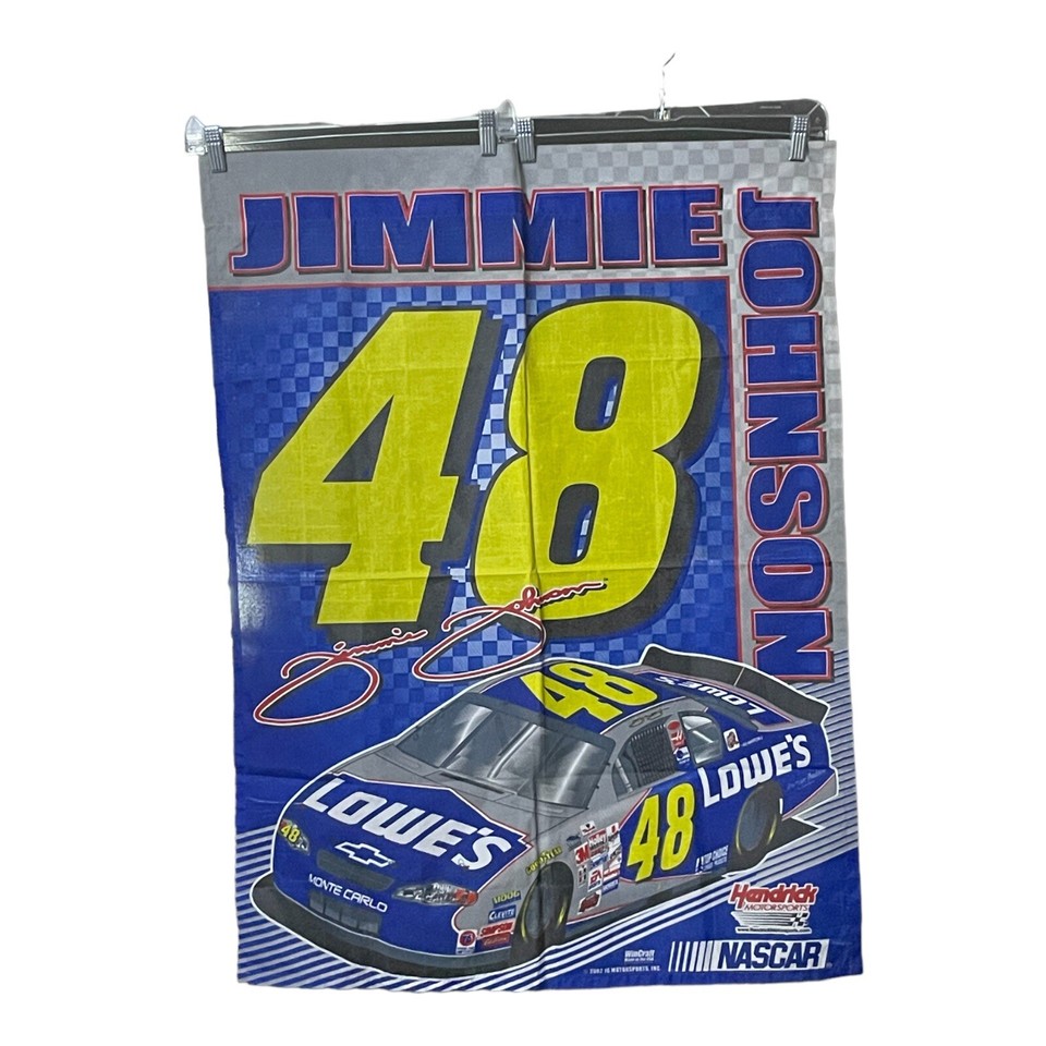 2002 Jimmie Johnson #48 Hendrick Motorsport NASCAR Race Banner Flag 36 ...
