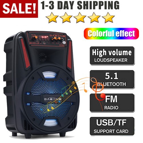 Universal 8 inch 1000W Portable FM Bluetooth Speaker Subwoofer Sound ...