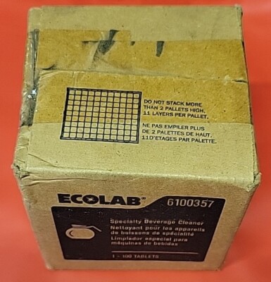 Ecolab 6100357 Specialty Beverage Cleaner 100 Tablets Exp01/2023 NEW | eBay