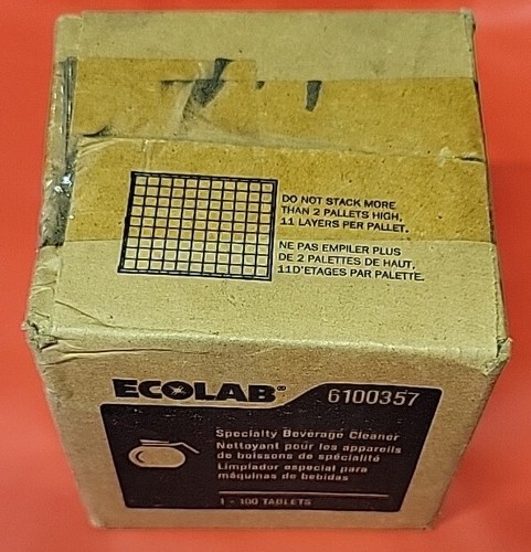 Ecolab 6100357 Specialty Beverage Cleaner 100 Tablets Exp01/2023 NEW | eBay