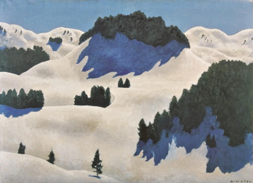 Winter Landscape : Alfons Walde : 1918 : Tyrolean Alpine Art Print to ...