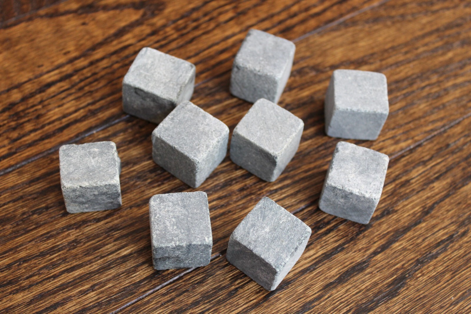 9 Pc Set 1" Reuseable Whiskey Drink Stones Ice Cubes Granite Drinking ...
