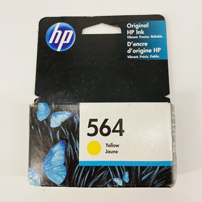 NEW Genuine HP 564 Yellow Printer Ink Cartridge CB320WN OEM Exp 12/20 ...