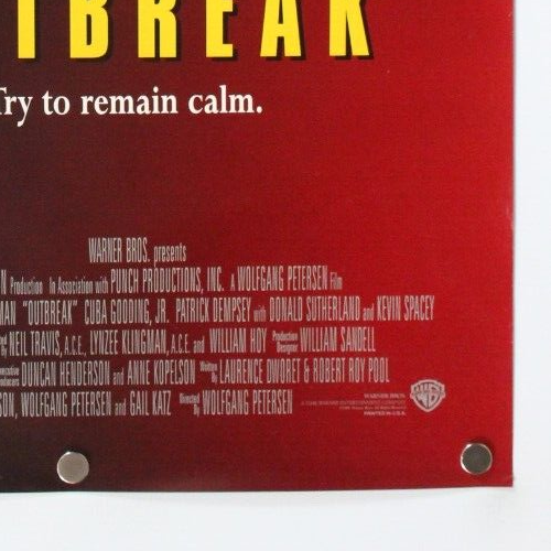 Outbreak 1995 Double Sided Original Movie Poster 27" x 40" | eBay