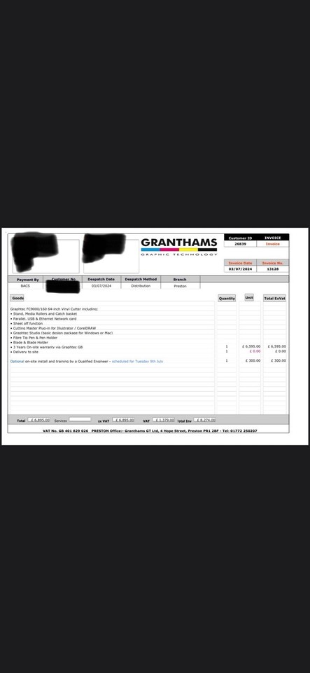 Graphtec FC9000 Vinyl Cutter and Plotter (PPF Cutter & Window Tints ...