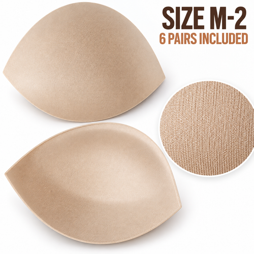 Bra/Bikini Tops Pads Inserts 6 Pairs, Cups Inserts, Removable Size M-2 ...
