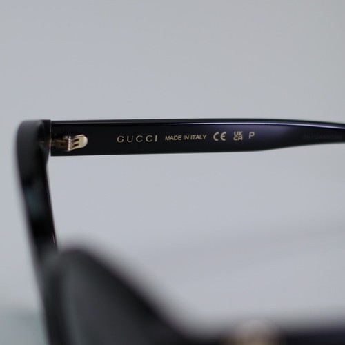 NEW Gucci Sunglasses GG1315S 002 Shiny Black/Grey Polarized Women ...